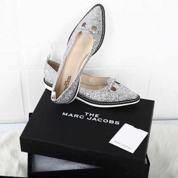 Marc Jacobs | Shoes | Marc Jacobs The Mouse Shoe Silver Flats | Poshmark